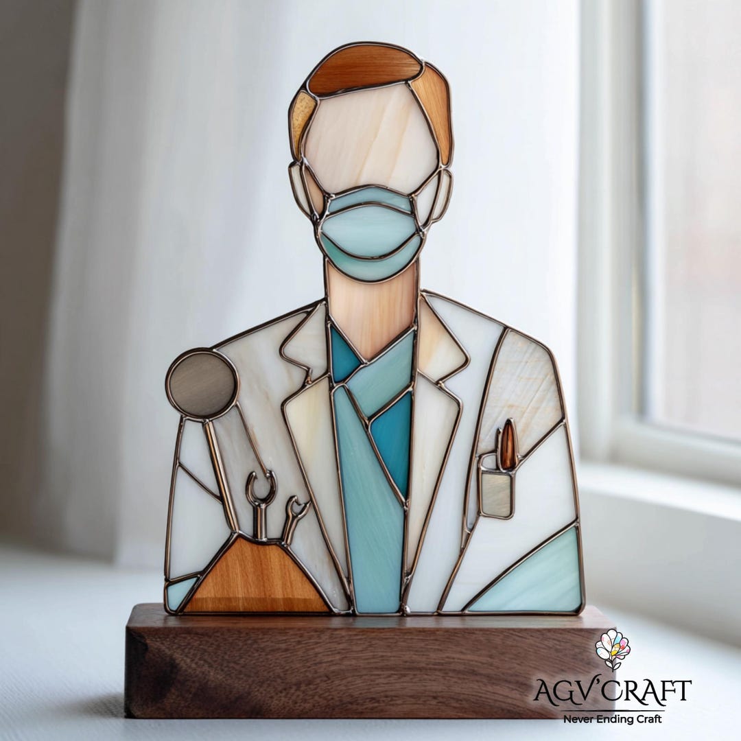 Stained Glass Dentist Tooth Pattern, Dental Clinic Suncatcher Template ...