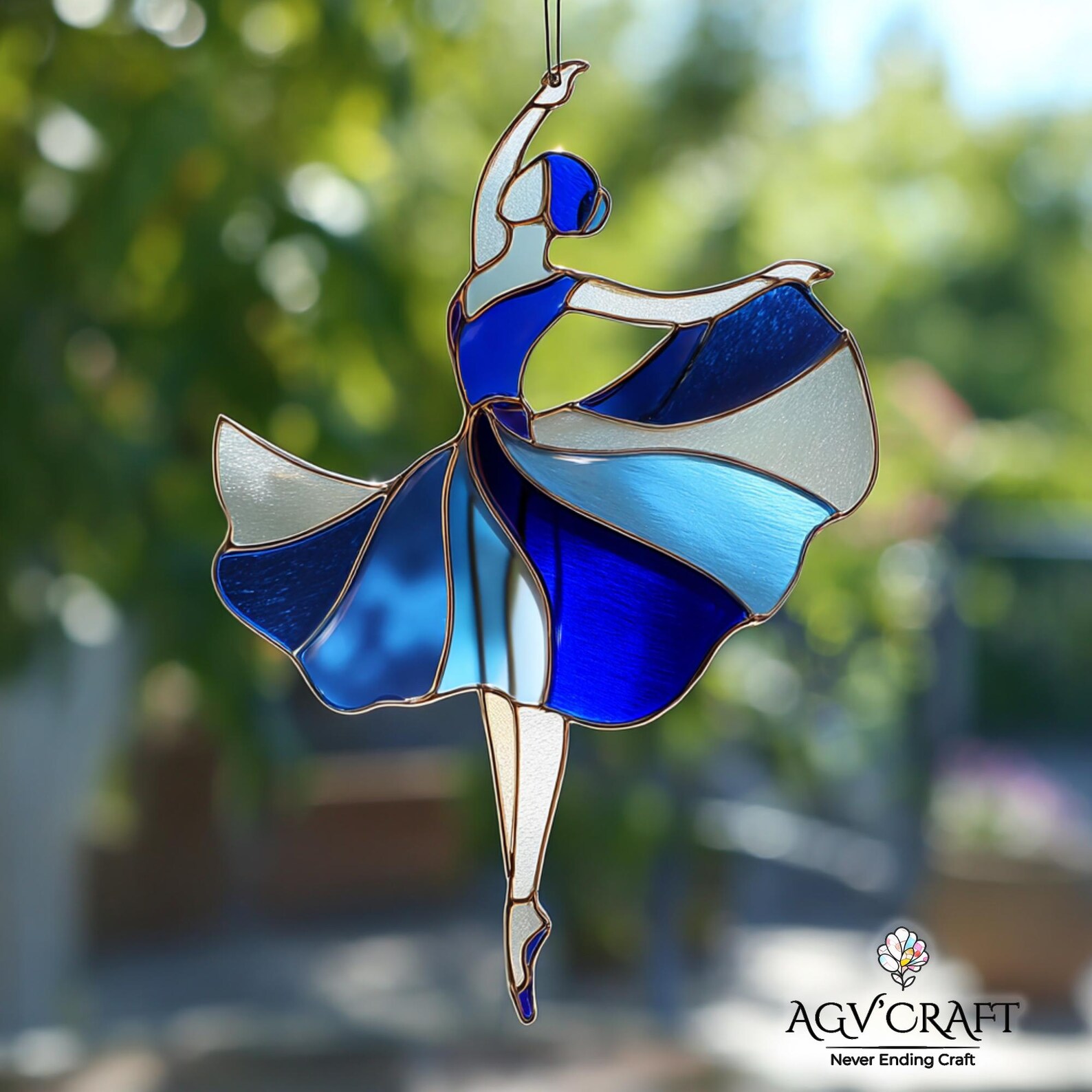 Dancing Stained Glass Pattern, Ballerina Suncatcher, Ballerina Stained ...