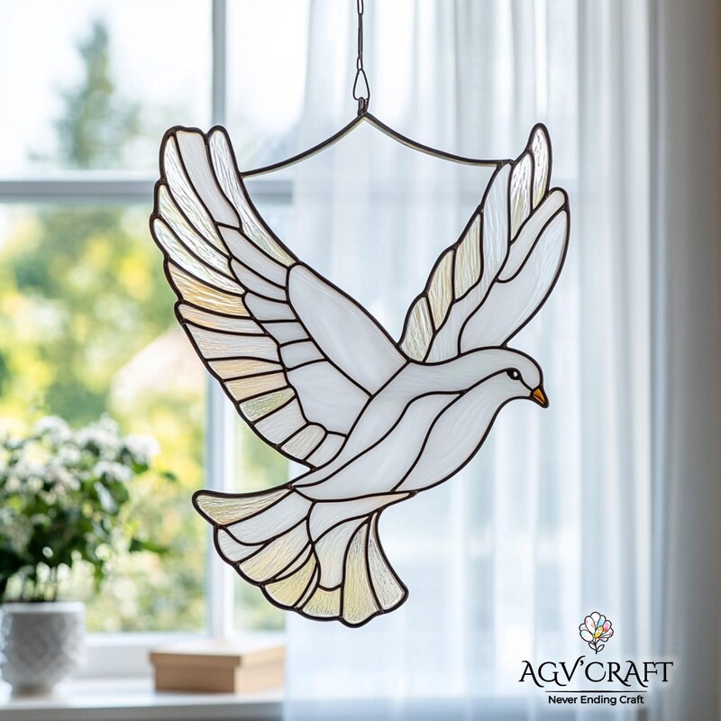 Stained Glass Dove - Etsy