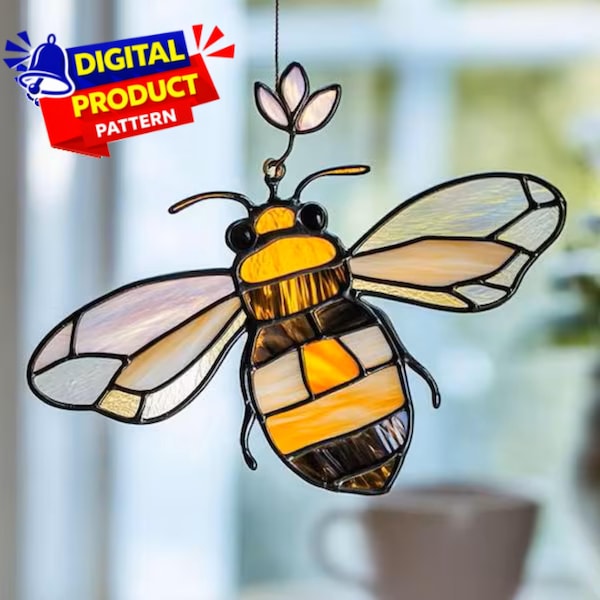 Bumble Bee Stained Glass Pattern - Etsy
