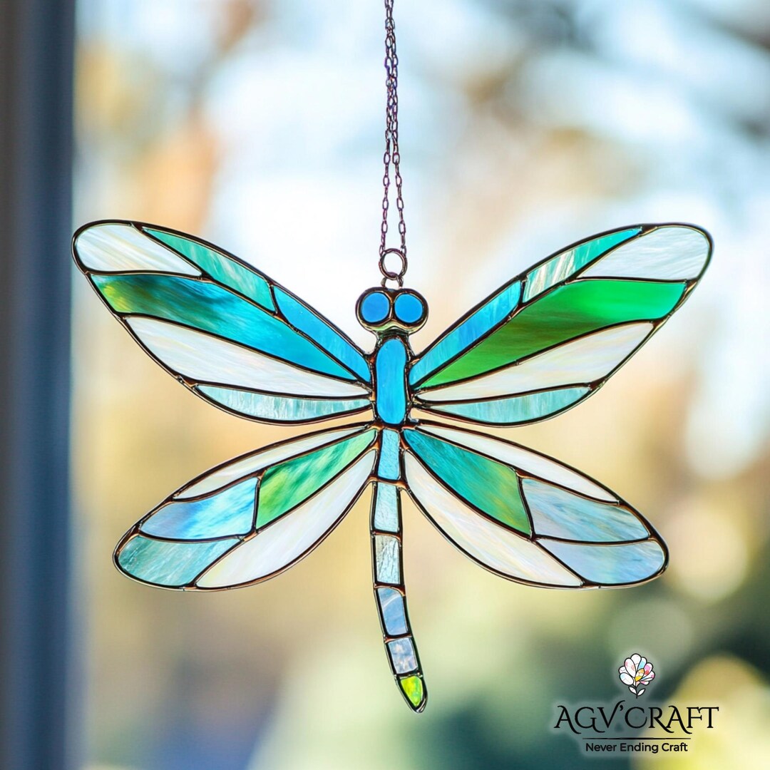 Dragonfly Stained Glass Pattern, Dragonfly Wings Stained Glass Pattern ...