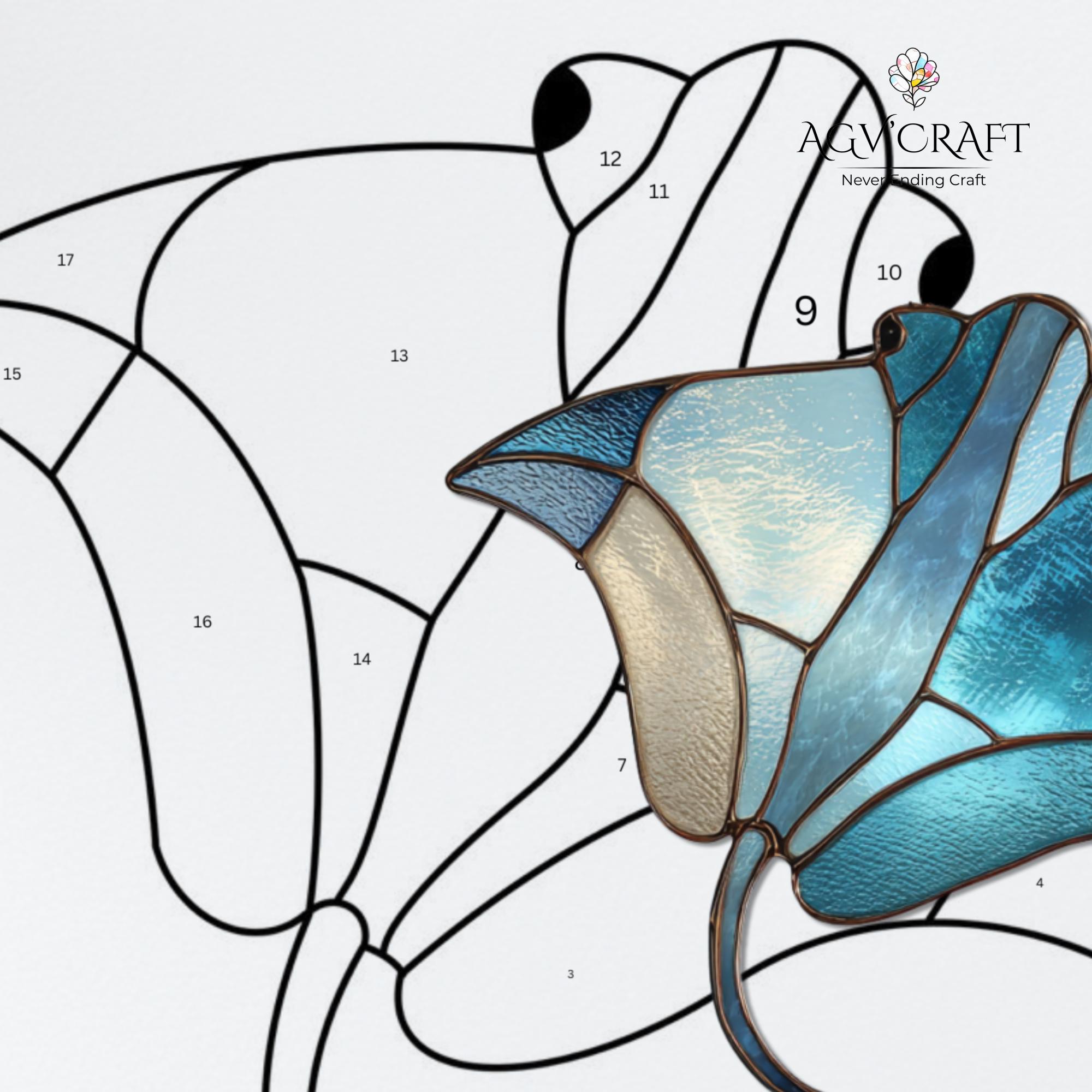 Stingray Stained Glass Pattern, Stingray Fish Suncatcher, Stingray ...