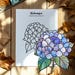 Hydrangea Stained Glass Pattern, Flower Gifts Stained Glass Pattern ...
