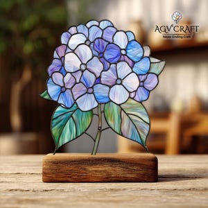 Hydrangea Stained Glass Pattern, Flower Gifts Stained Glass Pattern ...