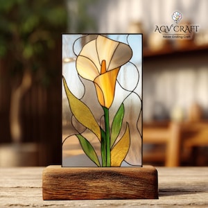 Calla Lily Stained Glass Pattern, Calla Lily Suncatcher, Calla Lily ...
