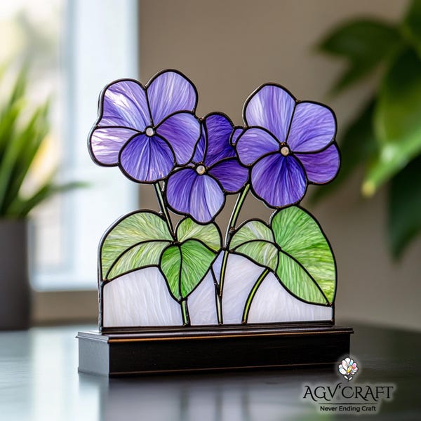 Violet Stained Glass - Etsy