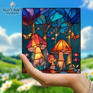 Fantasy Forest Stained Glass Pattern, Fantasy Suncatcher, Enchanted ...