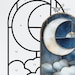 Moonlit Sky Stained Glass Pattern, Moonlit Suncatcher, Moon Stained ...