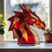 Dragon Head Stained Glass Pattern, Dragon Face Suncatcher, Red Dragon ...