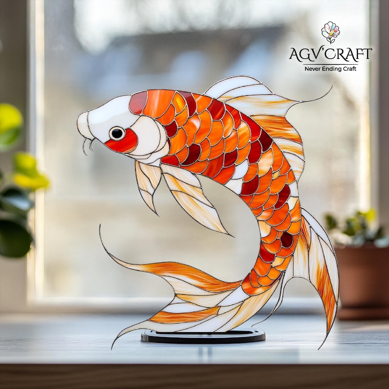 Koi Stained Glass - Etsy