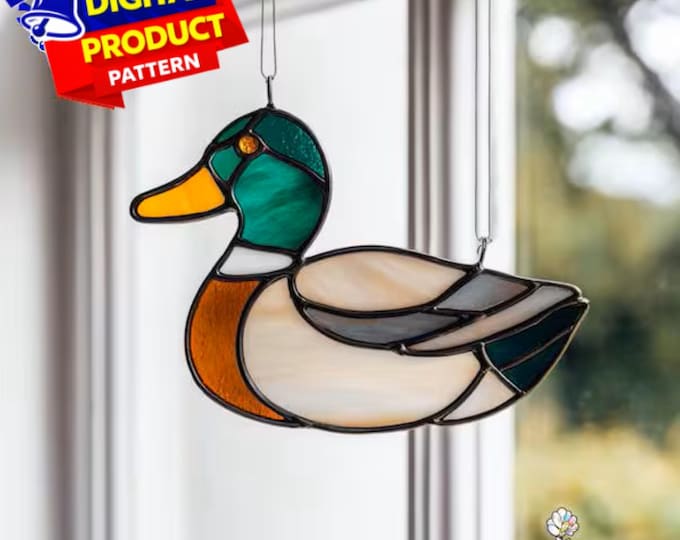 Set of Stained Glass Mallard Ducks - Etsy
