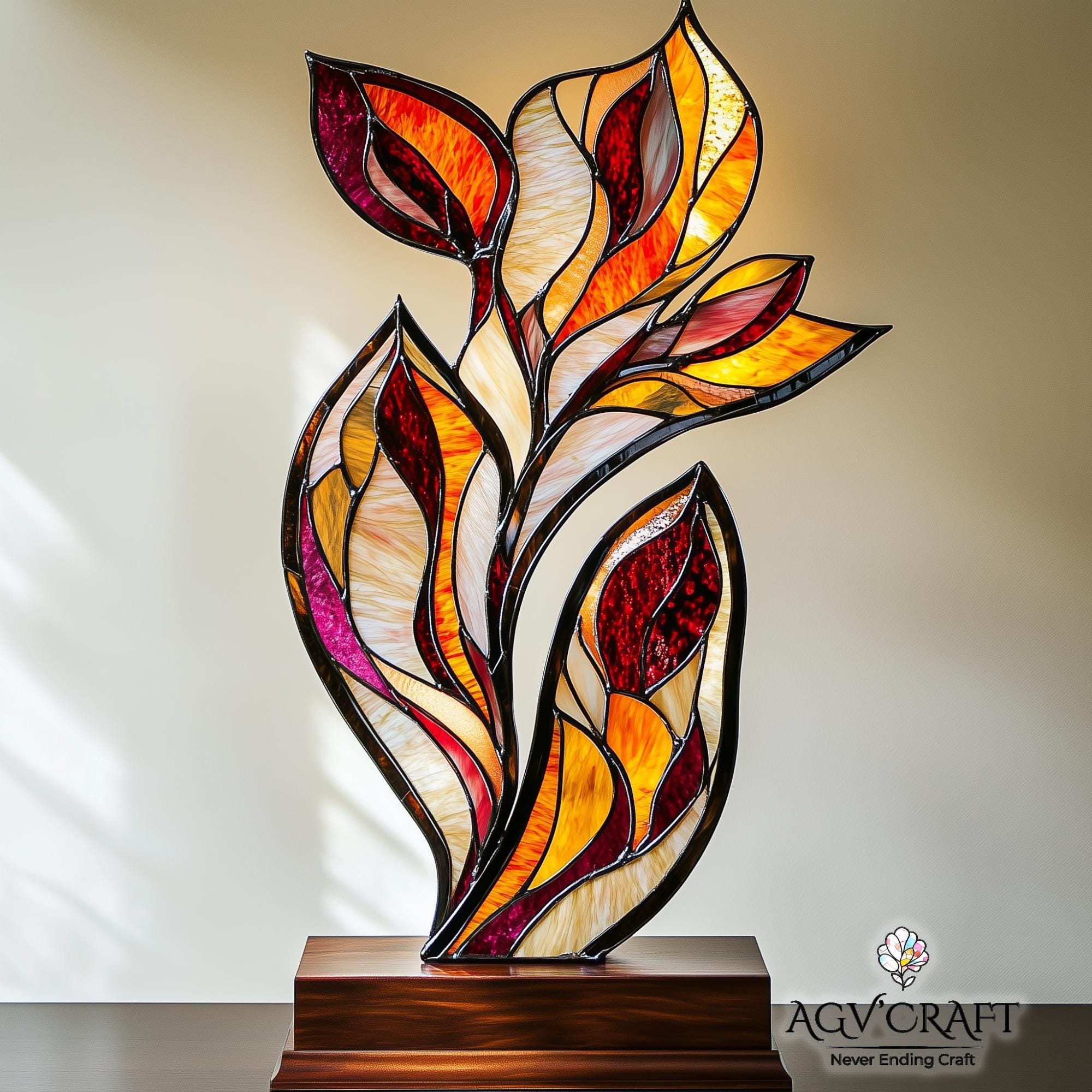 Bloom Jig Stained Glass Pattern, Floral Suncatcher, Blooming Stained ...