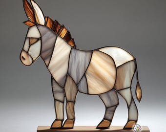 50 Stained Glass Donkeys Bundle PNG - High Resolution Big Stained Wall ...