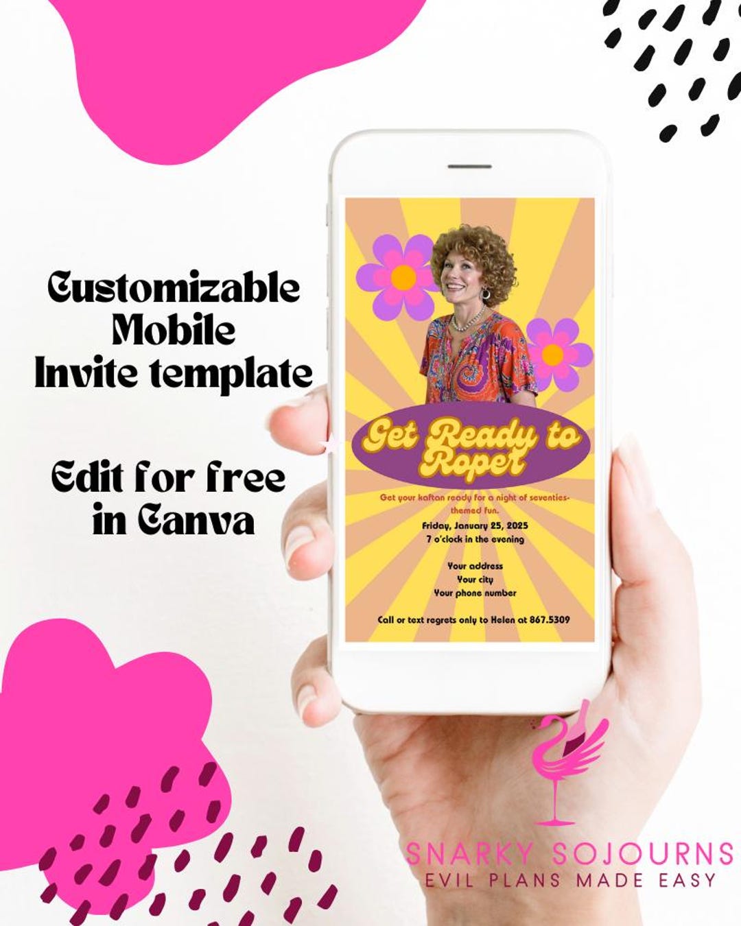 Purple Roper Romp Customizable Invite Template - Etsy