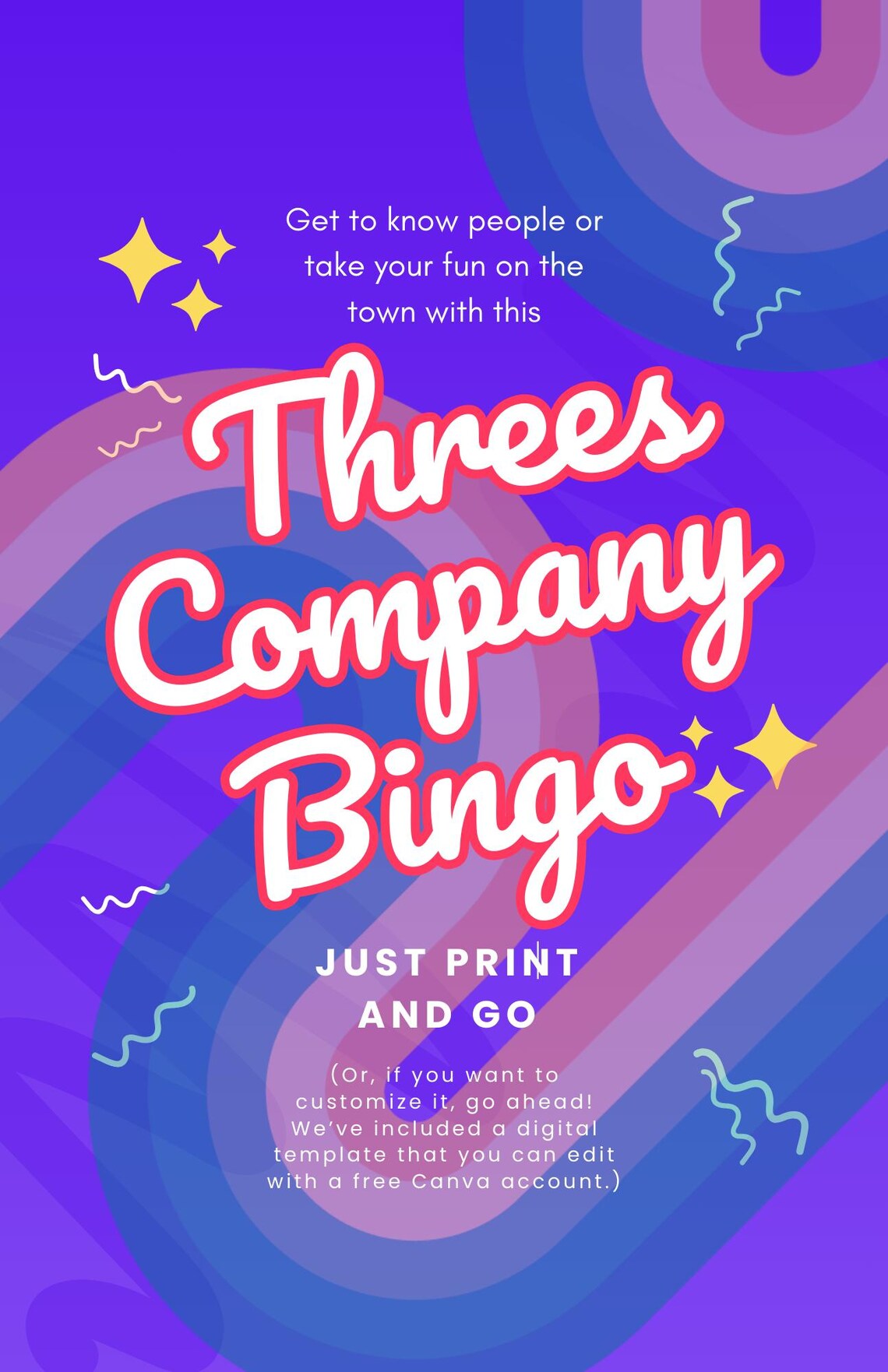 Three's Company, Mrs Roper Party, or Roper Romp Scavenger Hunt Bingo ...