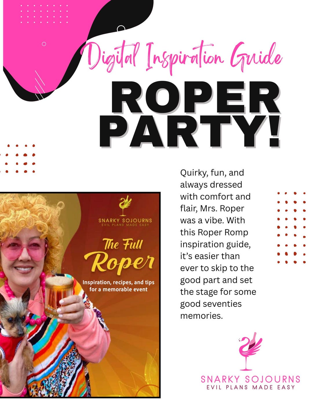 Mrs. Roper Party Inspiration Guide: 70s Theme (PDF Download) - Etsy