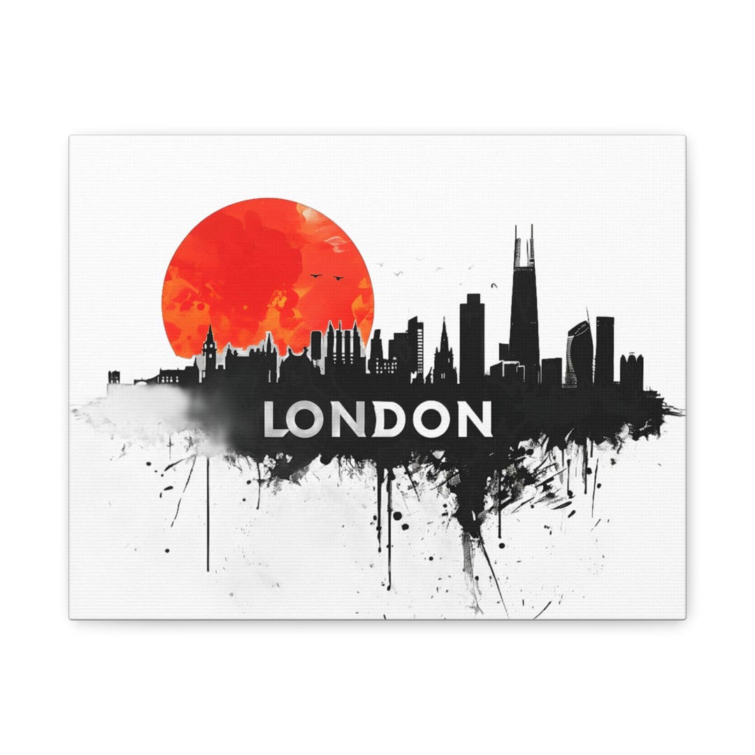 London Skyline, London Skyline Print, London Canvas, London City Print ...
