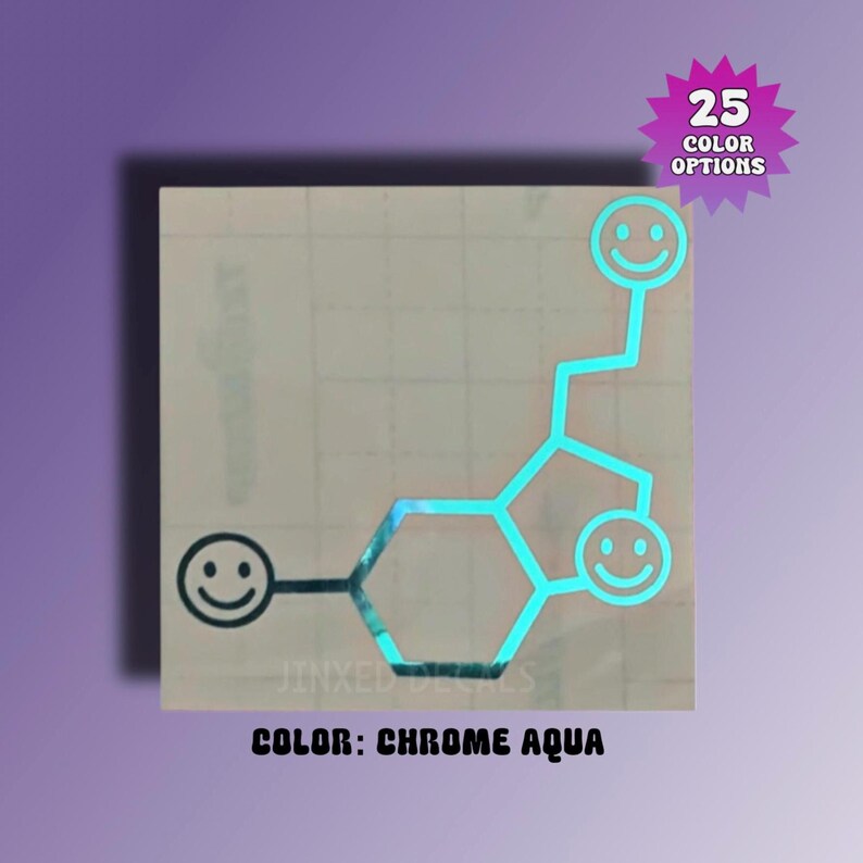 Dopamine Molecule Vinyl Decal, Mental Health Car Bumper or Window ...