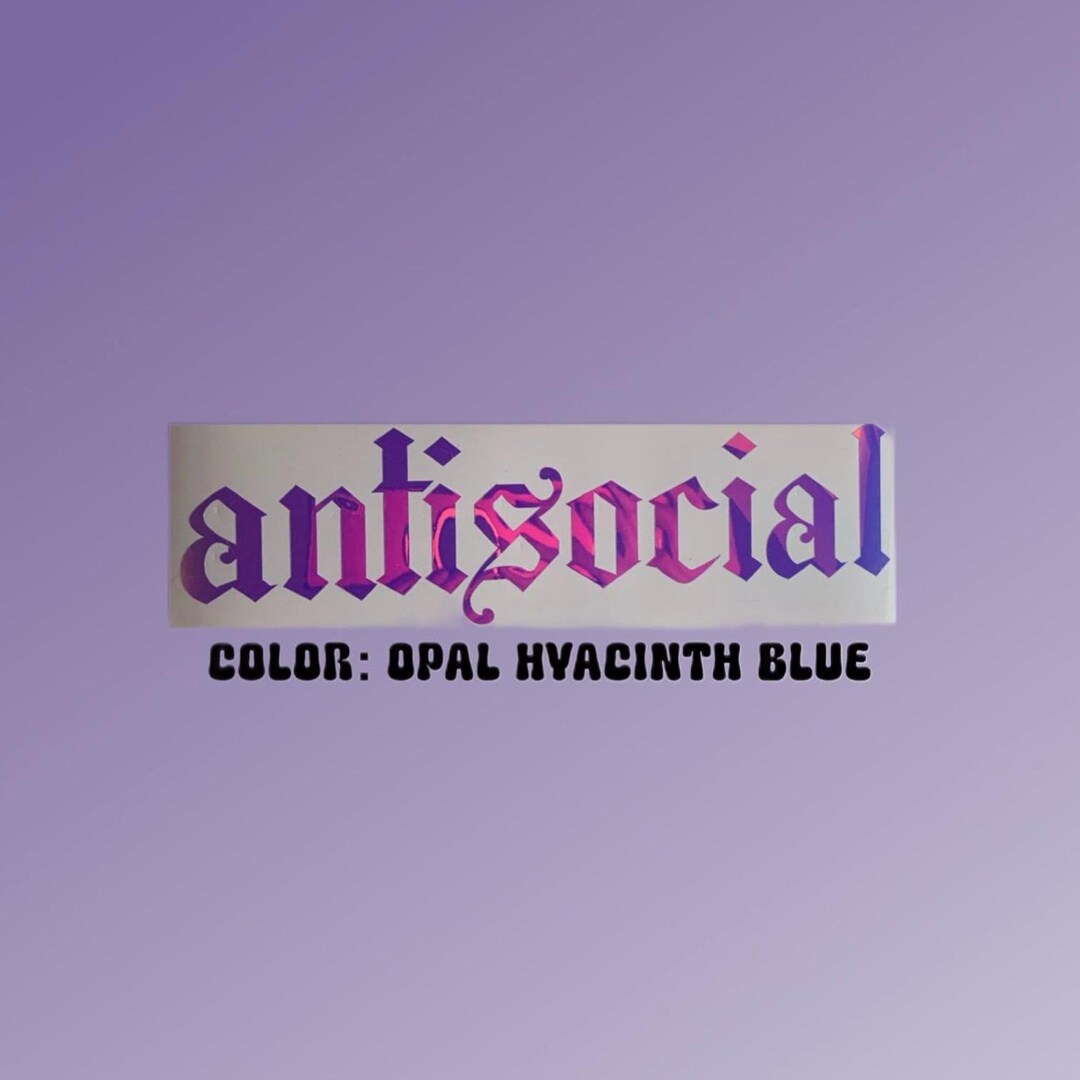 Antisocial Vinyl Decal, Blackletter Font Car Window or Bumper Sticker ...
