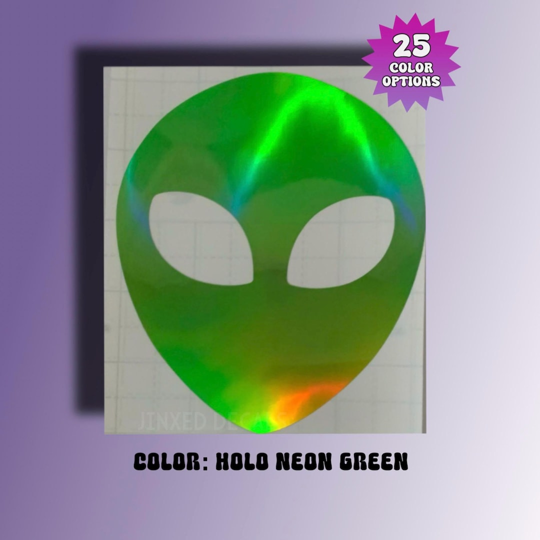 Alien Vinyl Decal, Space Car Bumper or Window Sticker, Laptop Wall ...