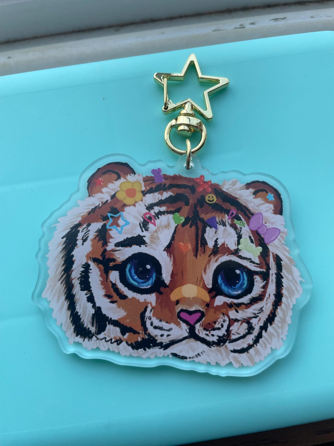 Kidcore Realistic Cute Tiger Keychain Original Artwork - Etsy