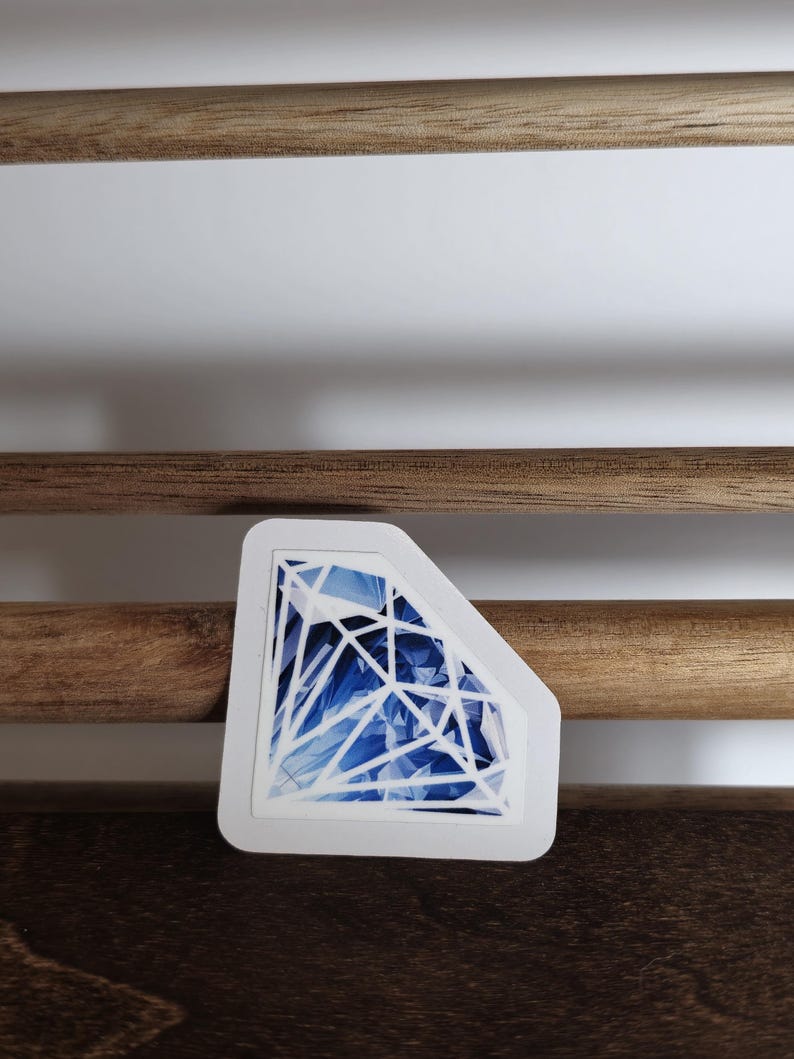 Water-resistant Geometric Blue Diamond Sticker – Modern Crystal Art ...