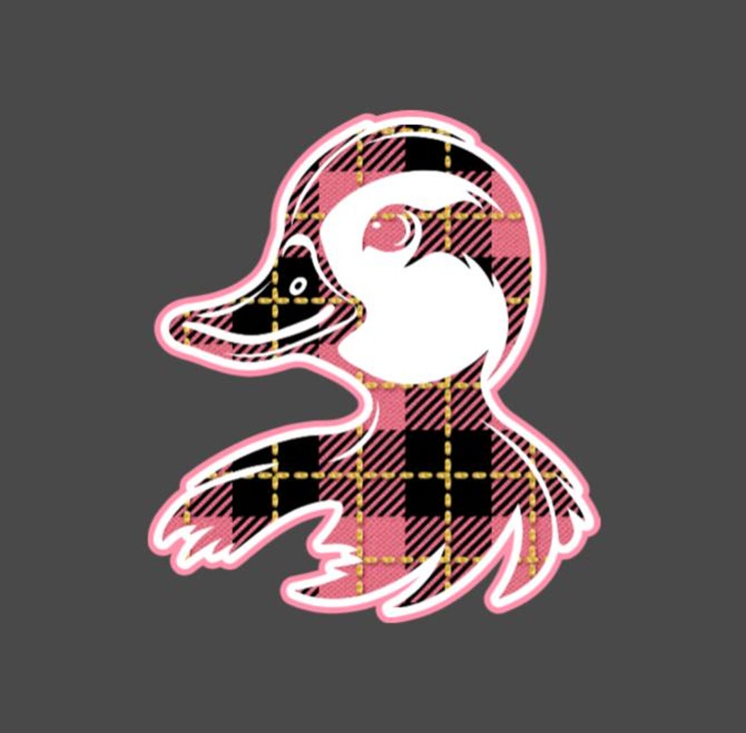 Plaid Duck Vinyl Sticker – Rustic Sticker – Nature Bird Decal – Outdoor ...