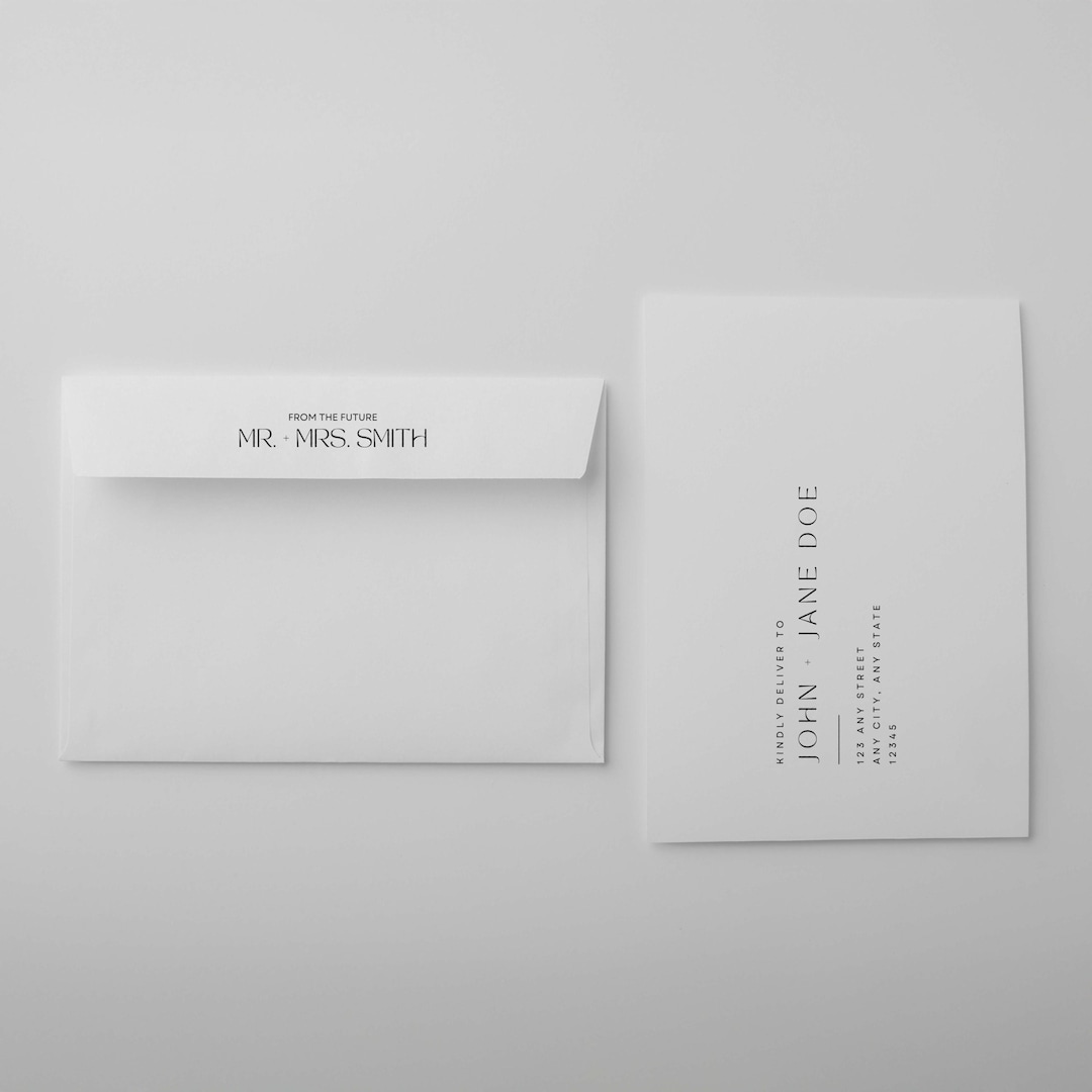 Editable Envelope Address Template: Canva Printable (digital Download ...