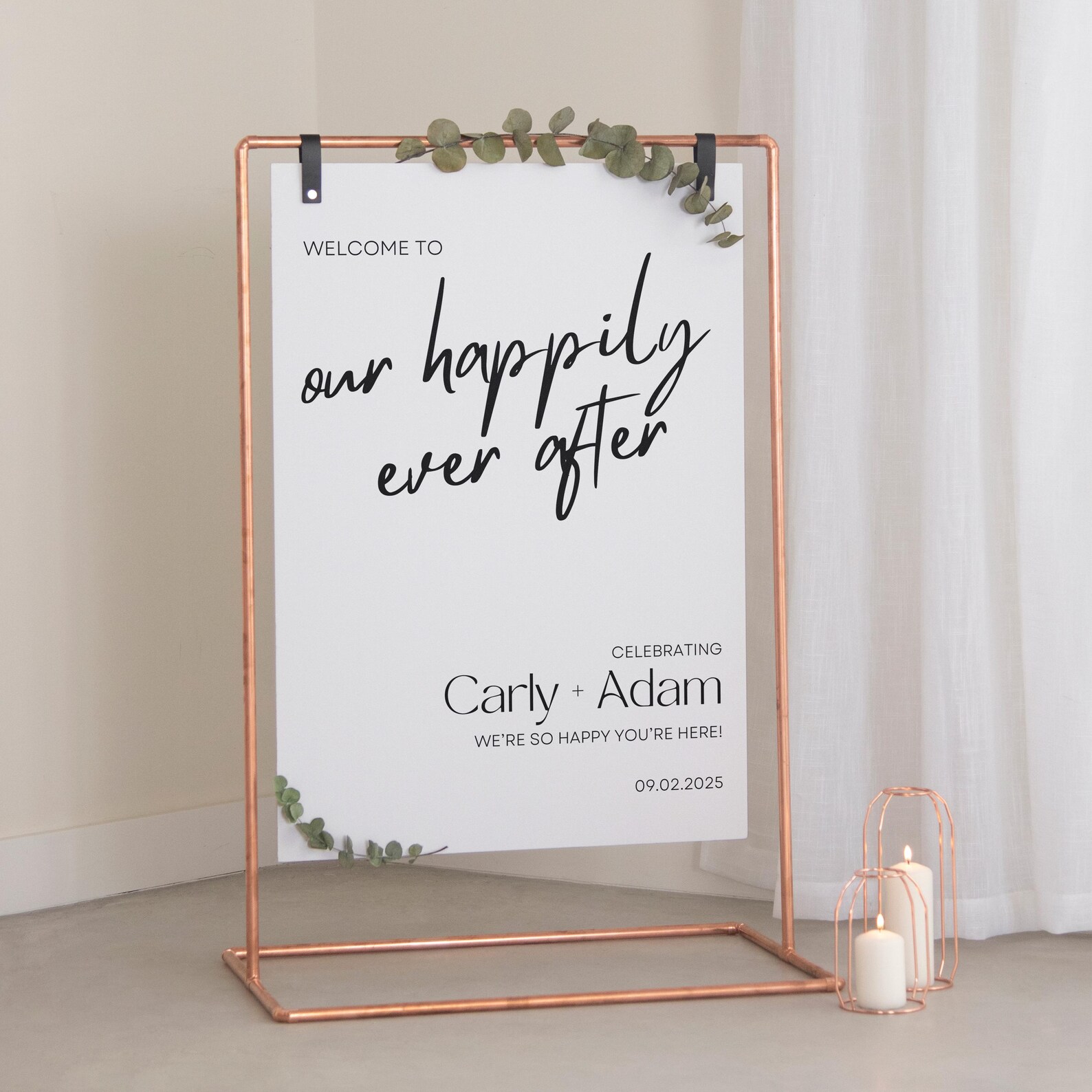 Editable Wedding Welcome Sign Template - Custom Canva Sign for ...