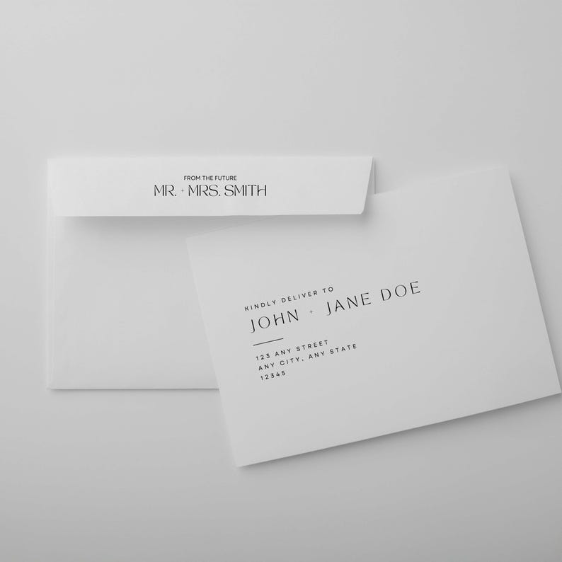 Editable Envelope Address Template: Canva Printable (digital Download ...