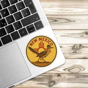 New Mexico Roadrunner Sticker: Zia Sun Symbol, Southwest Vinyl Decal - Etsy