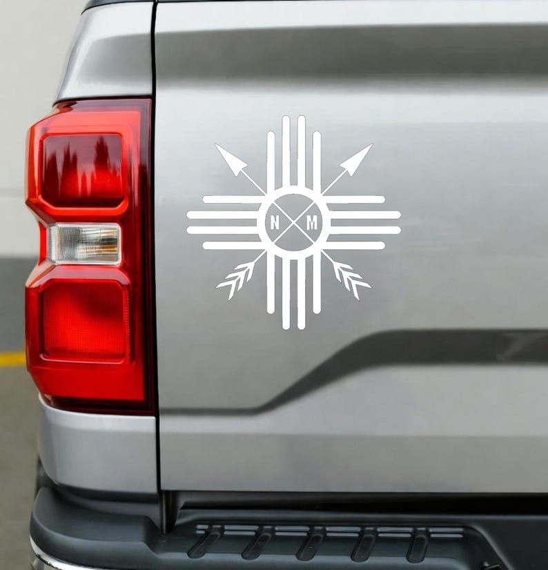 New Mexico Zia Cross Arrow Vinyl Decal | NM Car Window Sticker - Etsy