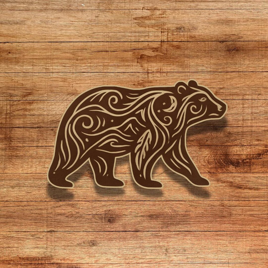 Spiritual Bear Tribal Sticker – Native Spirit Animal Bear Vinyl Decal ...