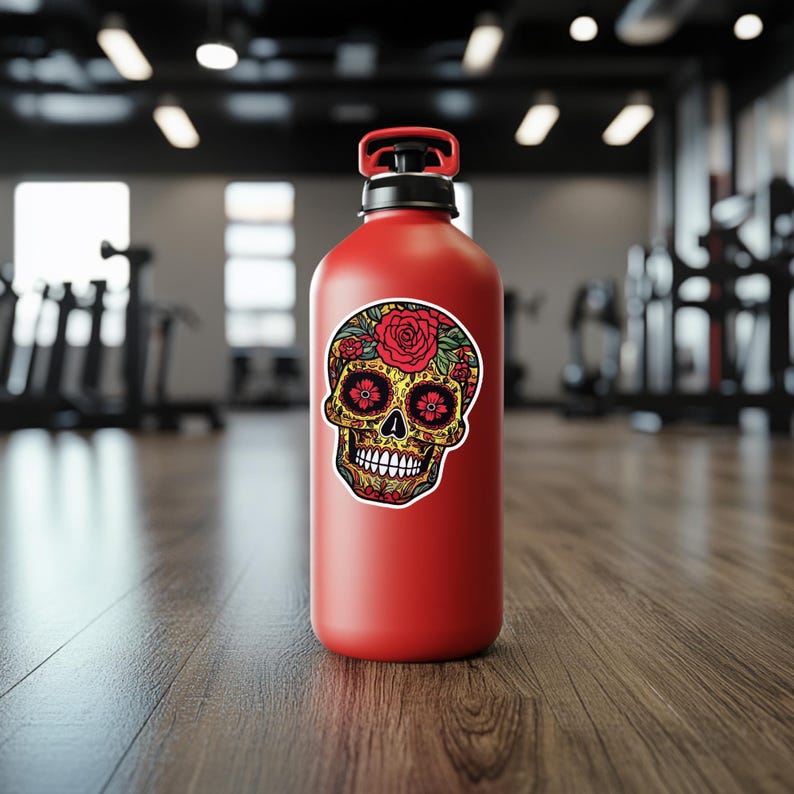 Sugar Skull Sticker Pack: Floral Día De Los Muertos Vinyl Decals - Etsy