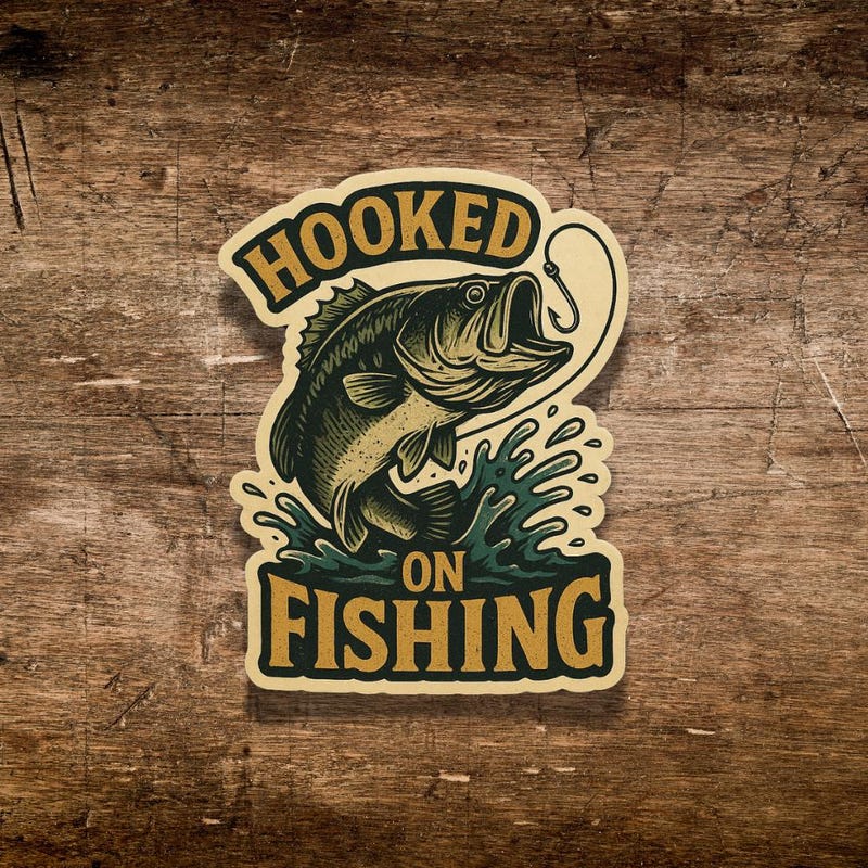 Fishing Cooler Sticker - Etsy