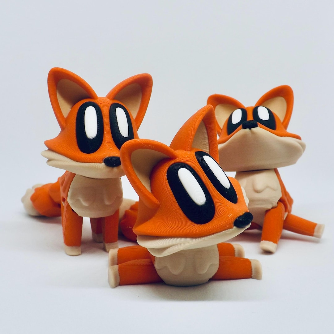 Cute Fox | Articulated 3D Printed Fidget Toy Fox | Flexible ...