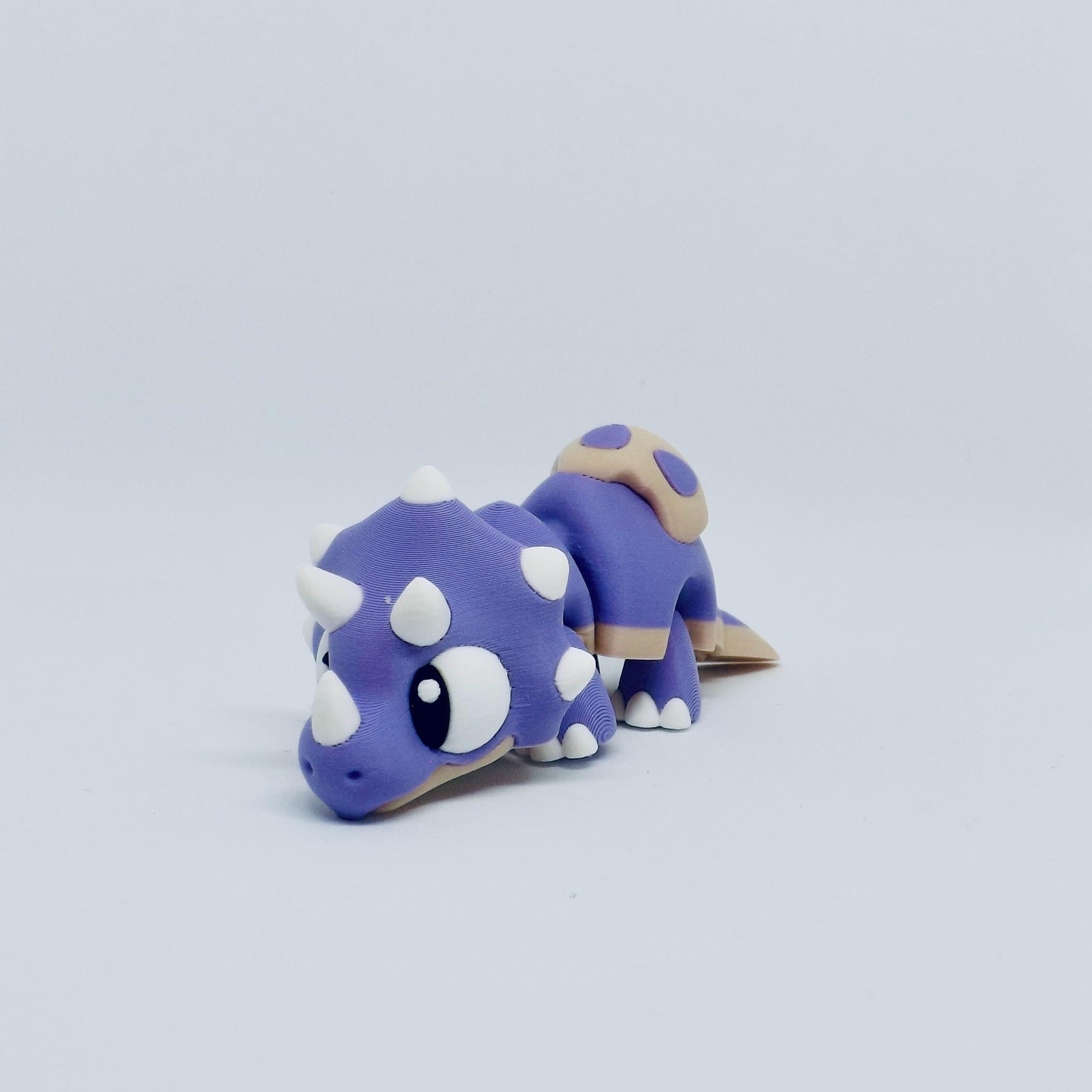 3D Printed Cute Articulated Dinosaur Fidget Toy | Flexible Articulating ...