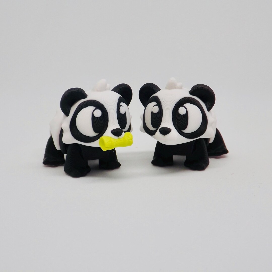 3D Printed Articulating Panda | Sensory Fidget Panda - Etsy