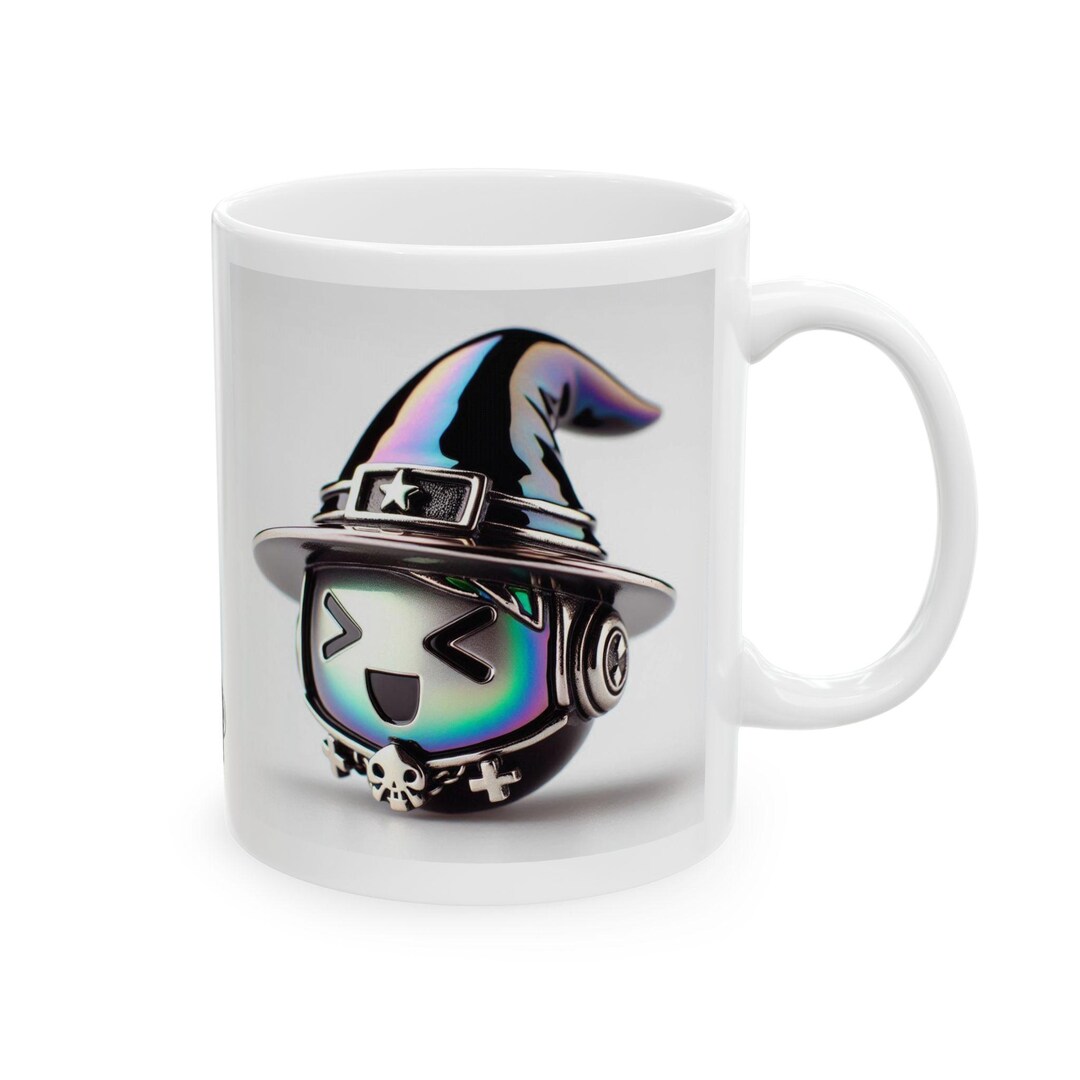 Gamer Witch Iridescent Gamer Mug, Chrome Kawaii Mug, Video Game Headset ...