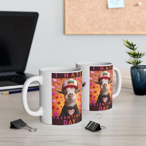 I Hate Valentine's Day Pygmy Goat Mug, CRINGE Trucker Hat, Cute Gift ...