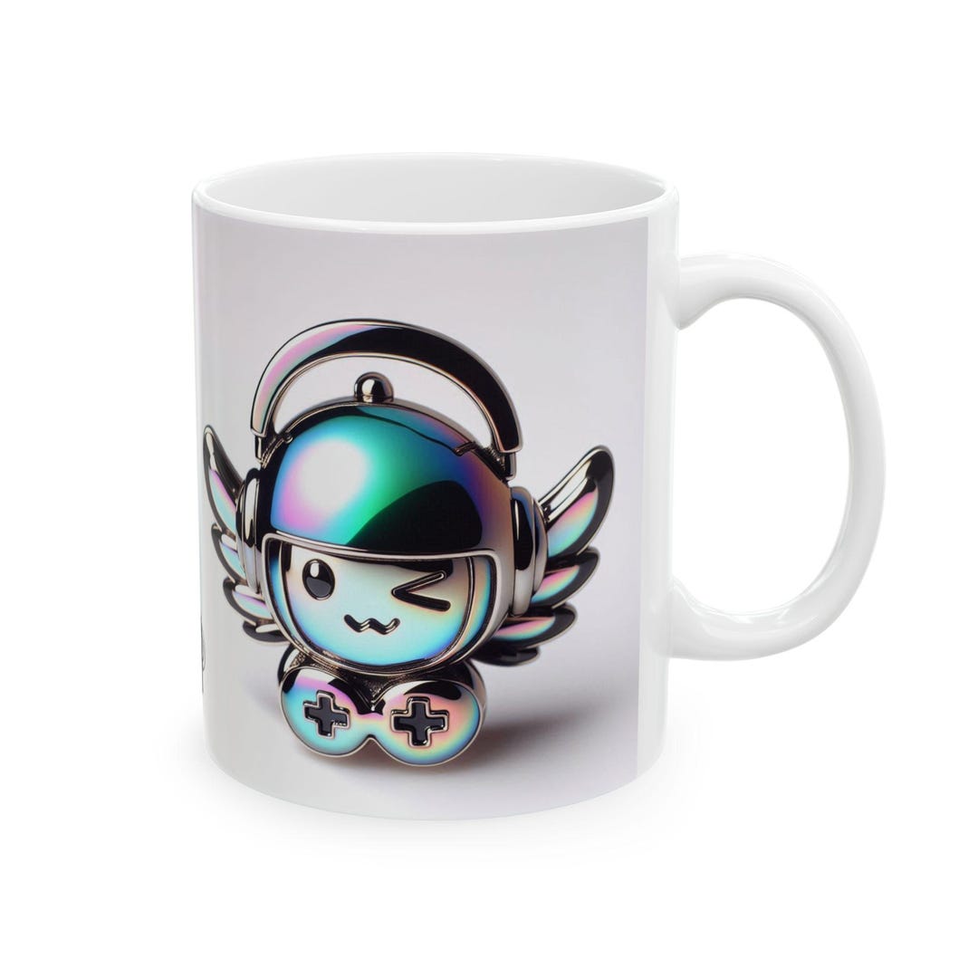 Winking Gamer Angel Wings Vr Headset & Directional Buttons Chrome ...