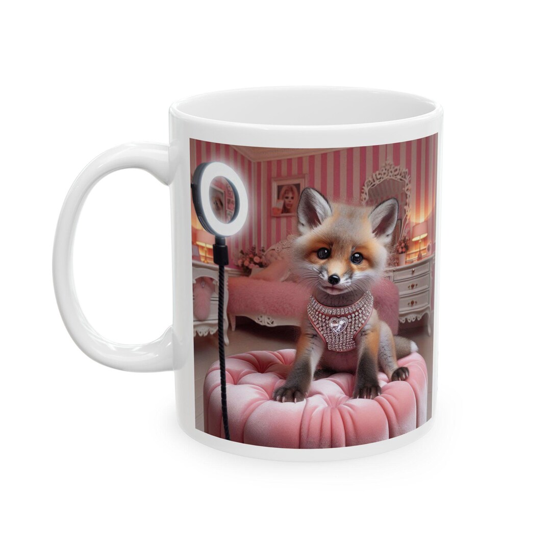 Influencer Baby Foxy Super Cute Foxy With Light Ring Mug, Valentine's ...