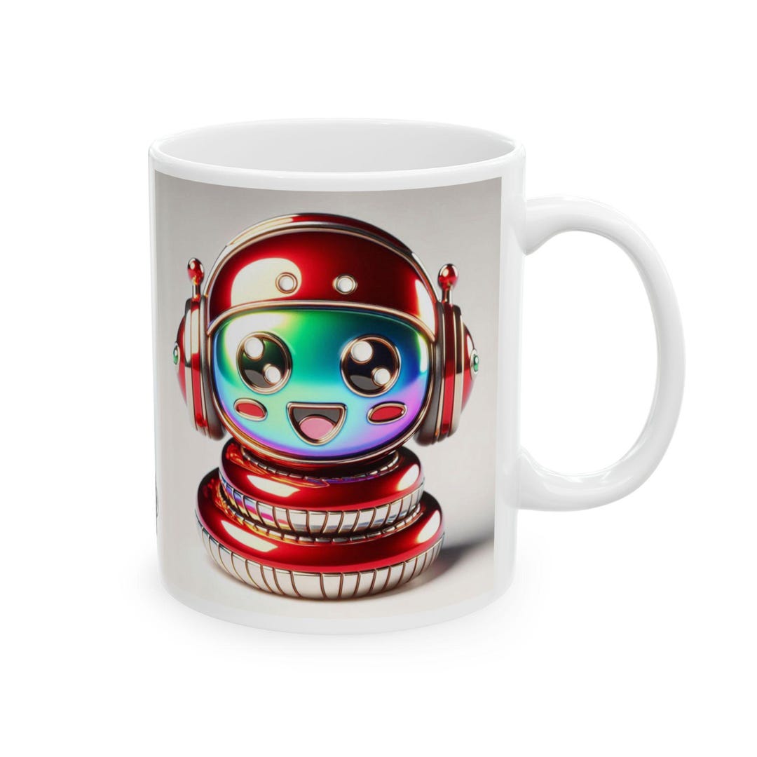 Space Snake Gamer in Vr Headset, Iridescent Chrome Kawaii Mug, Video ...