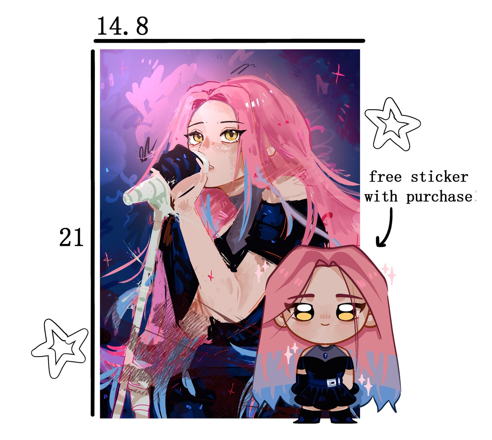 Alien Stage / ALNST Inspired Mini Prints (ft. Mizi) - Etsy