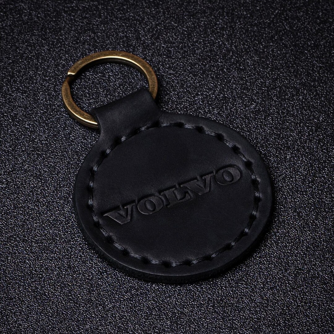 Volvo Leather Keychain Crazy Horse High Quality Keyring - Etsy