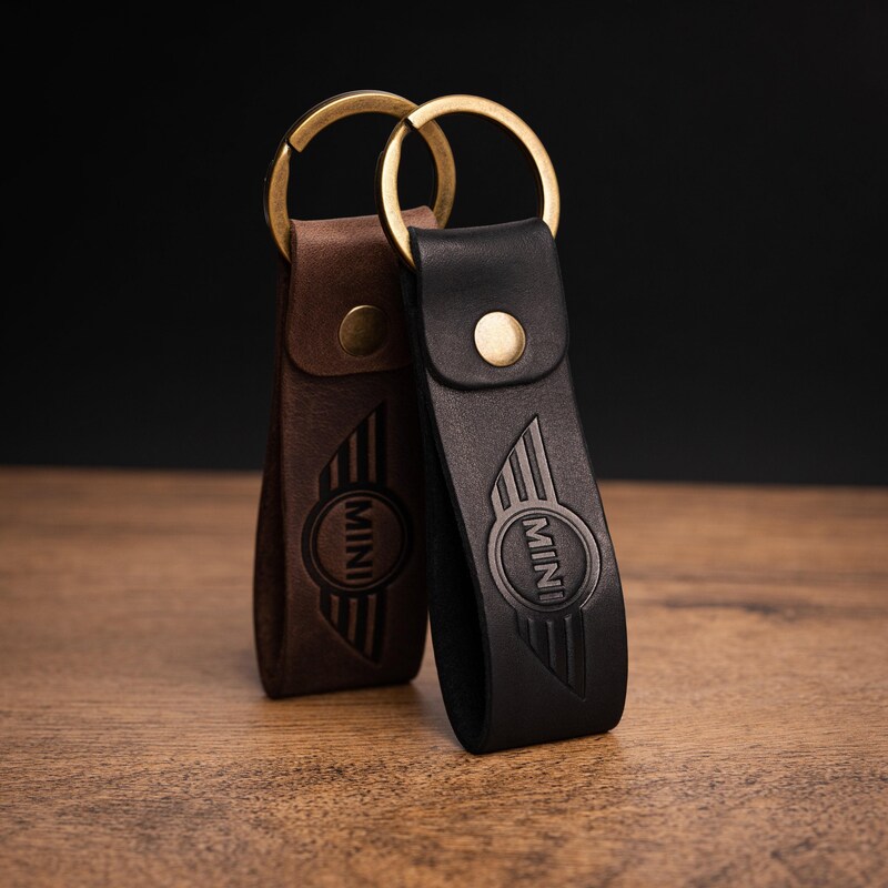 Mini Key Chain Leather - Etsy UK