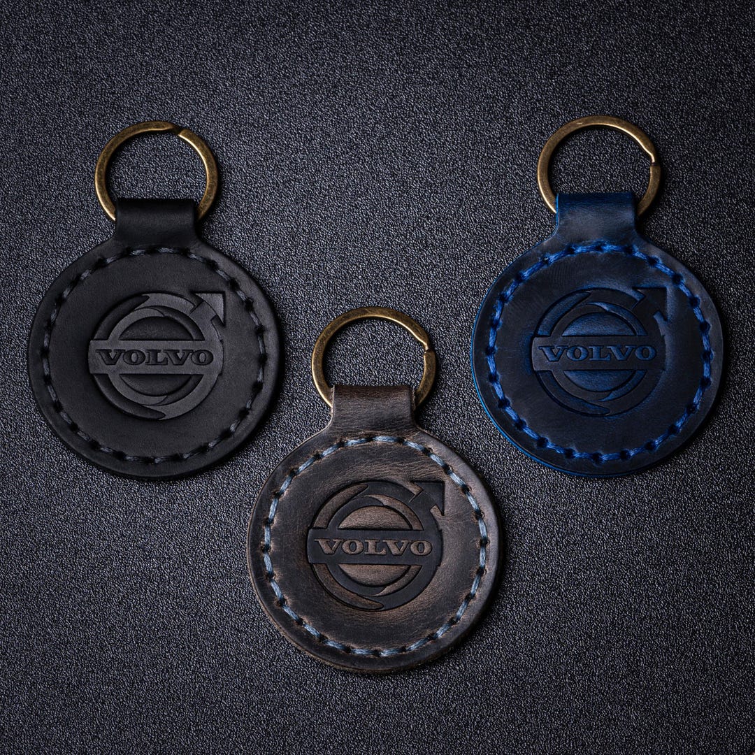 VOLVO Keyring Crazy Horse High Quality Leather - Etsy UK