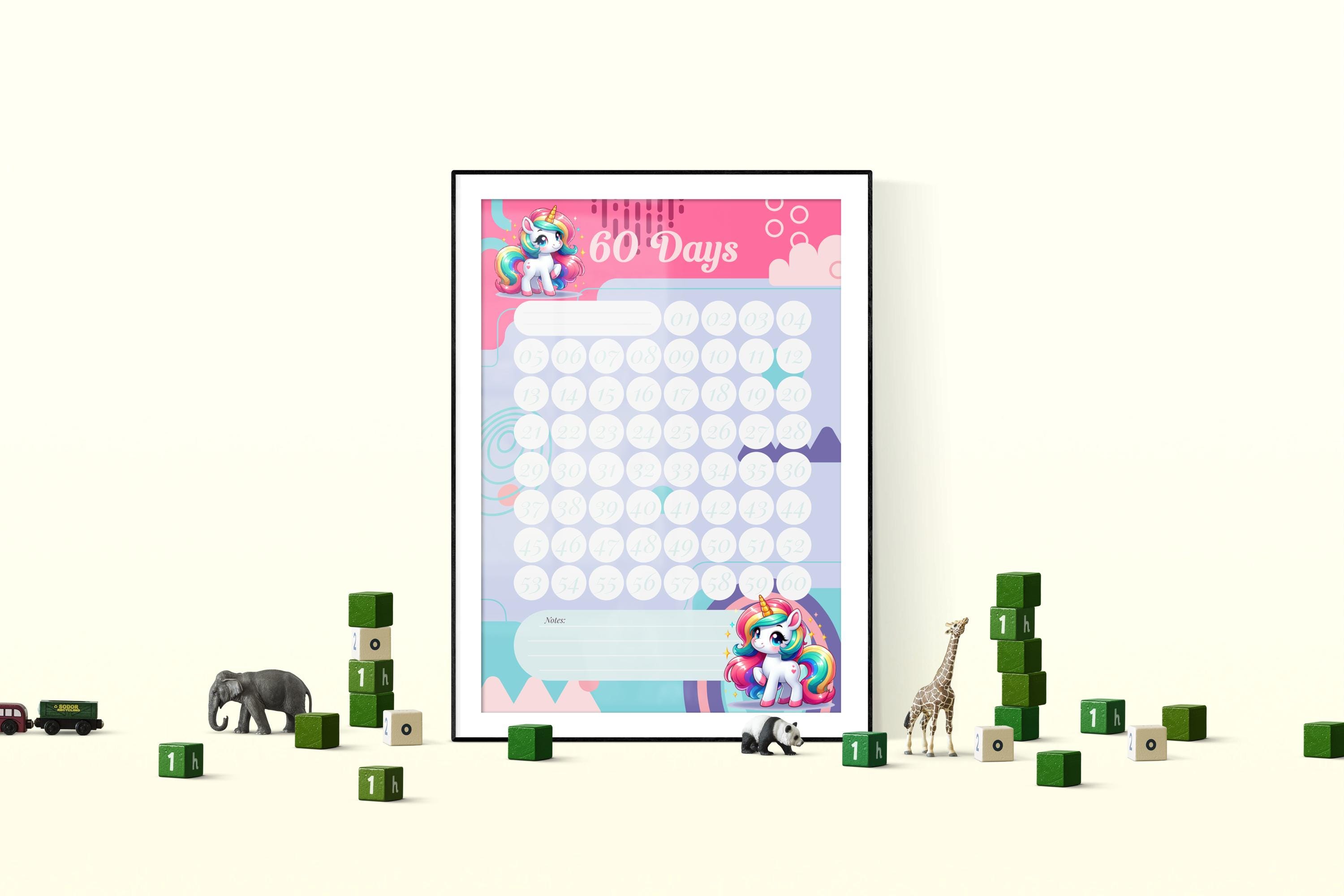 60-day Habit Tracker Printable | Cute Pastel Goal Planner | Daily ...