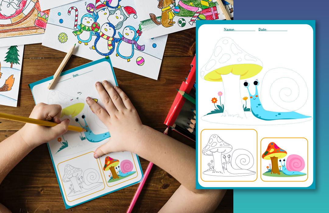 Cute Snail Tracing Worksheet for Kids – Fun Pre Writing Activity ...