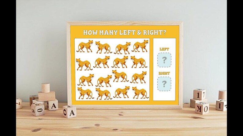 Printable Left and Right Counting Worksheets for Kids - Fun Animal ...